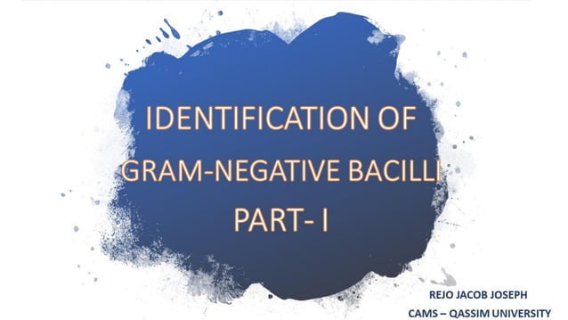 Identification of gram negative bacilli part 1 | PPT