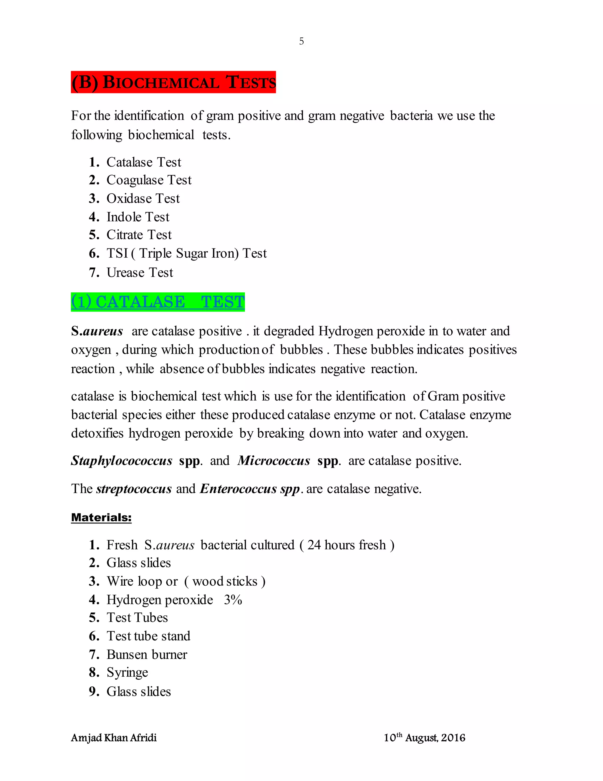 Identification of gram positive and gram negative bacteria | PDF