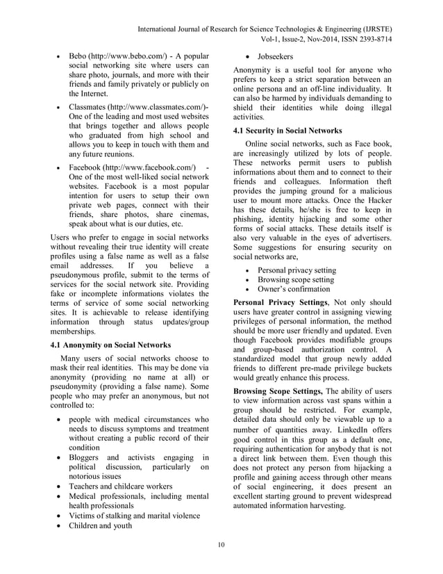Identification Of Inference Attacks On Private Information From Social