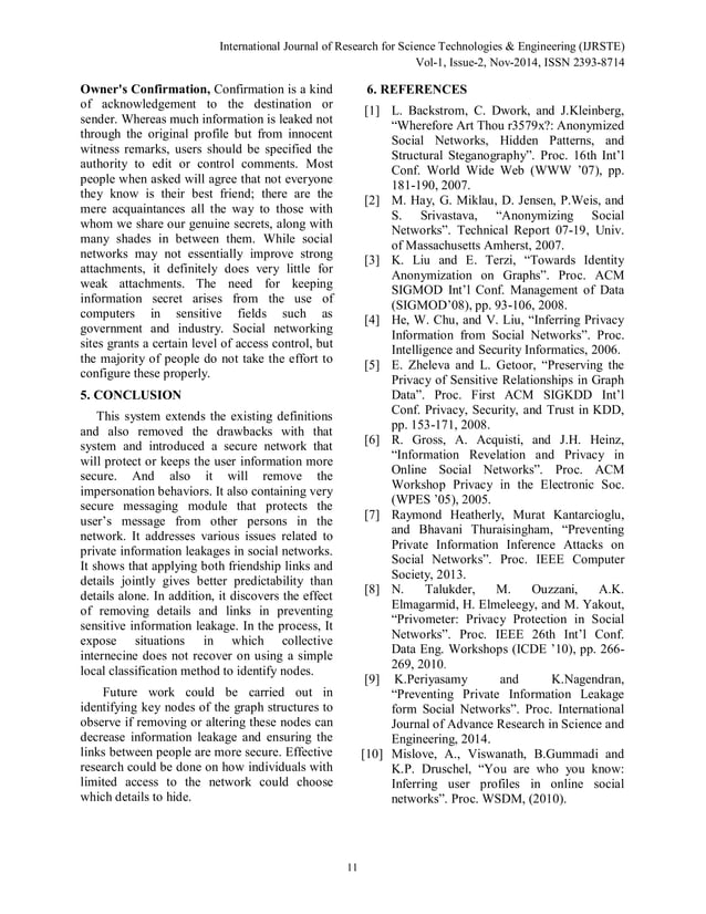 Identification Of Inference Attacks On Private Information From Social