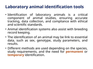 Identification of laboratory animals for animal studies.pptx