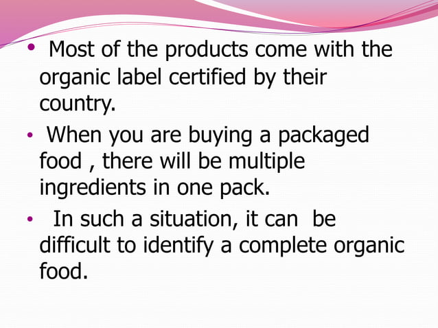 Identification of organic foods | PPT