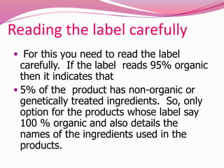 Identification of organic foods | PPTX