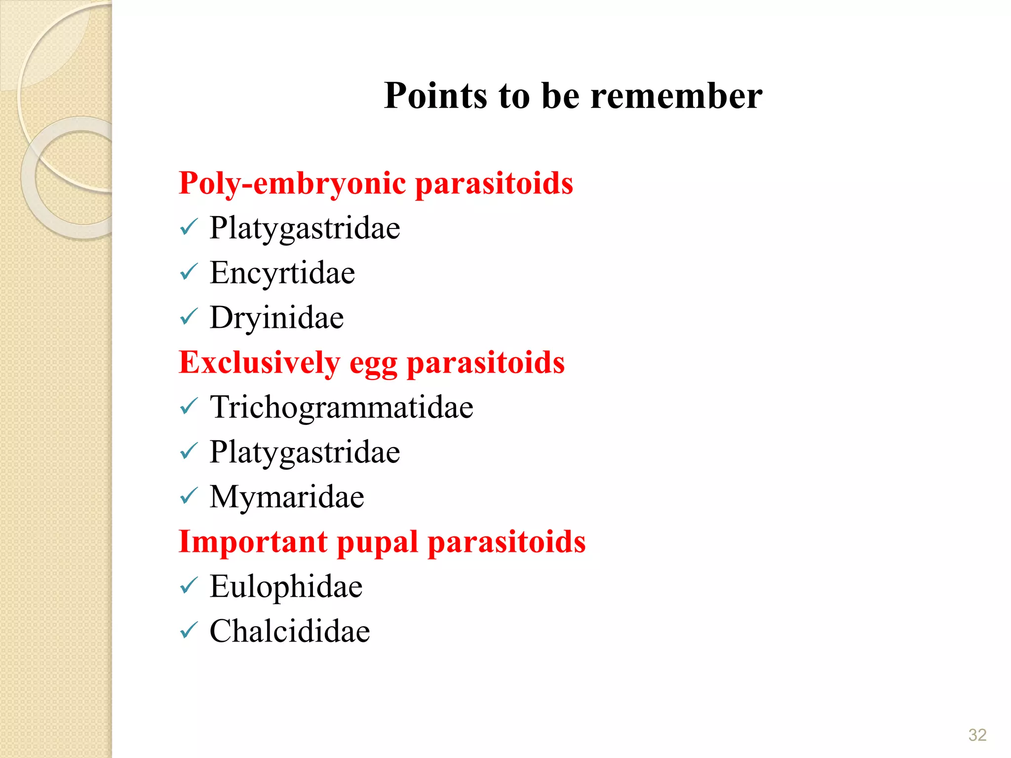 Identification of parasitoids ppt- ENTOMOLOGY | PPTX