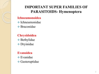 Identification of parasitoids ppt- ENTOMOLOGY | PPTX