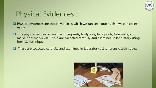 Identification of Physical Evidence pertaining to Wildlife Forensics ...