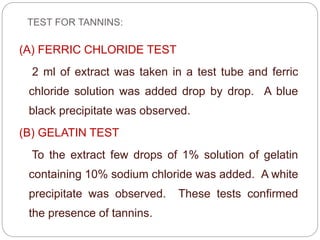Identification of phytoconstituents | PPTX