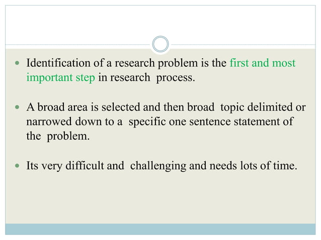 Identification of problem | PPTX | Science