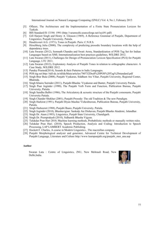 Identification of prosodic features of punjabi for enhancing the pronunciation lexicon ...