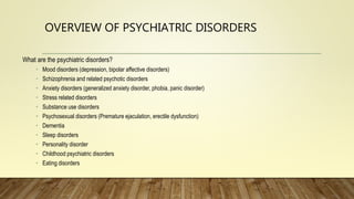 Identification of psychiatric disorders in primary care settings | PPTX