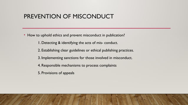 Identification Of Publication Misconduct Pptx