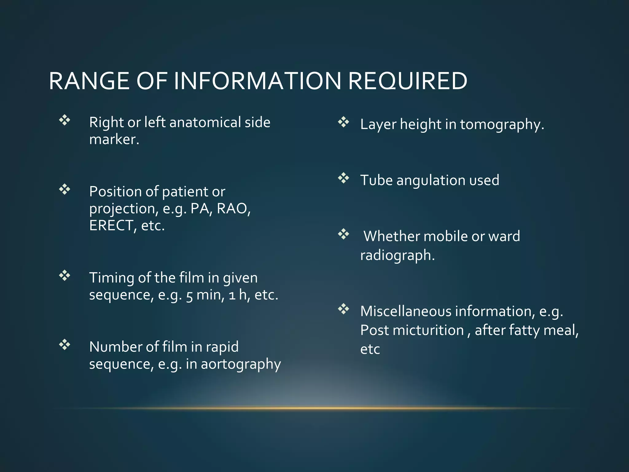 Identification of Radiographs | PPT