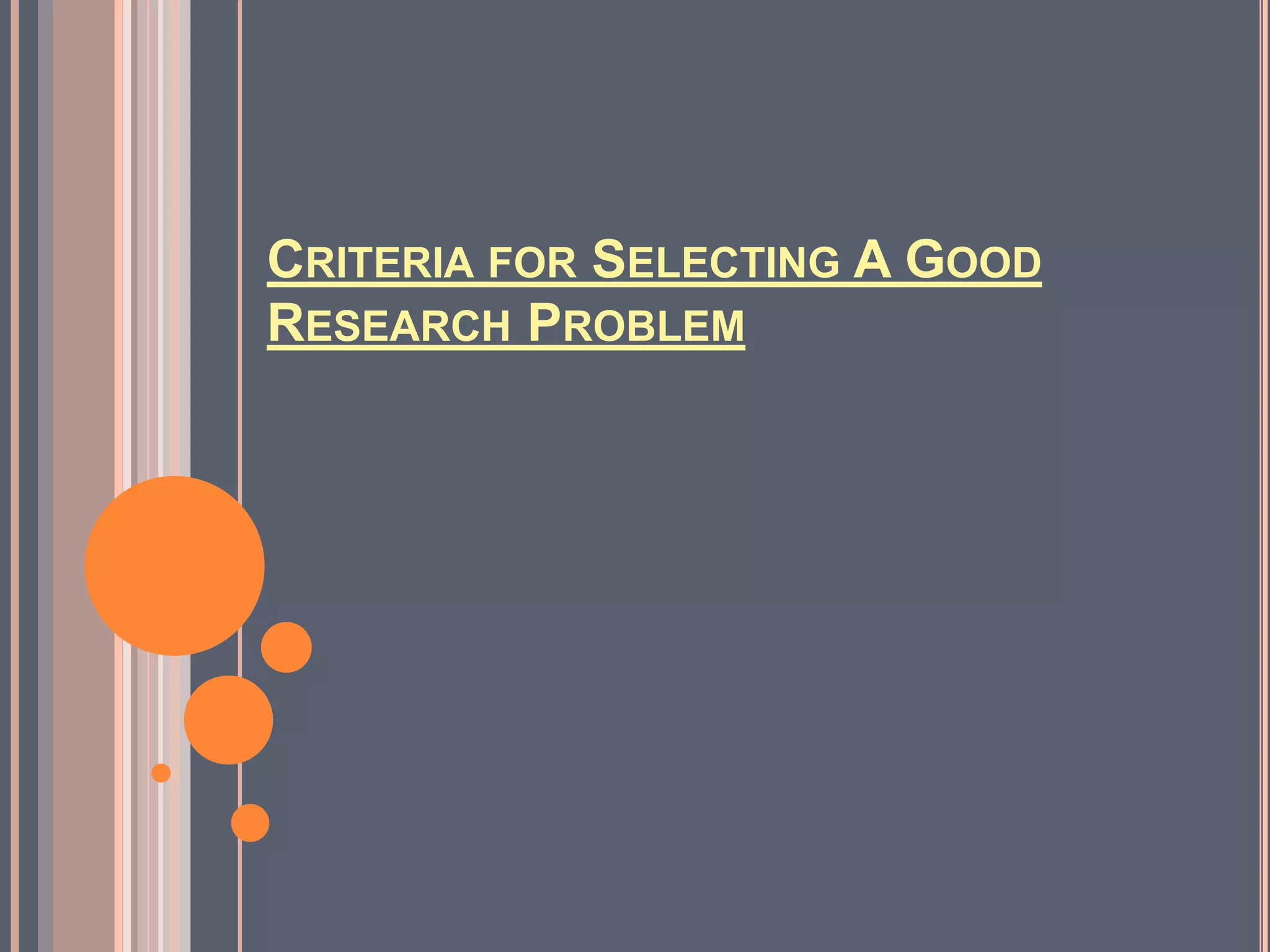 Identification of research problem | PPTX