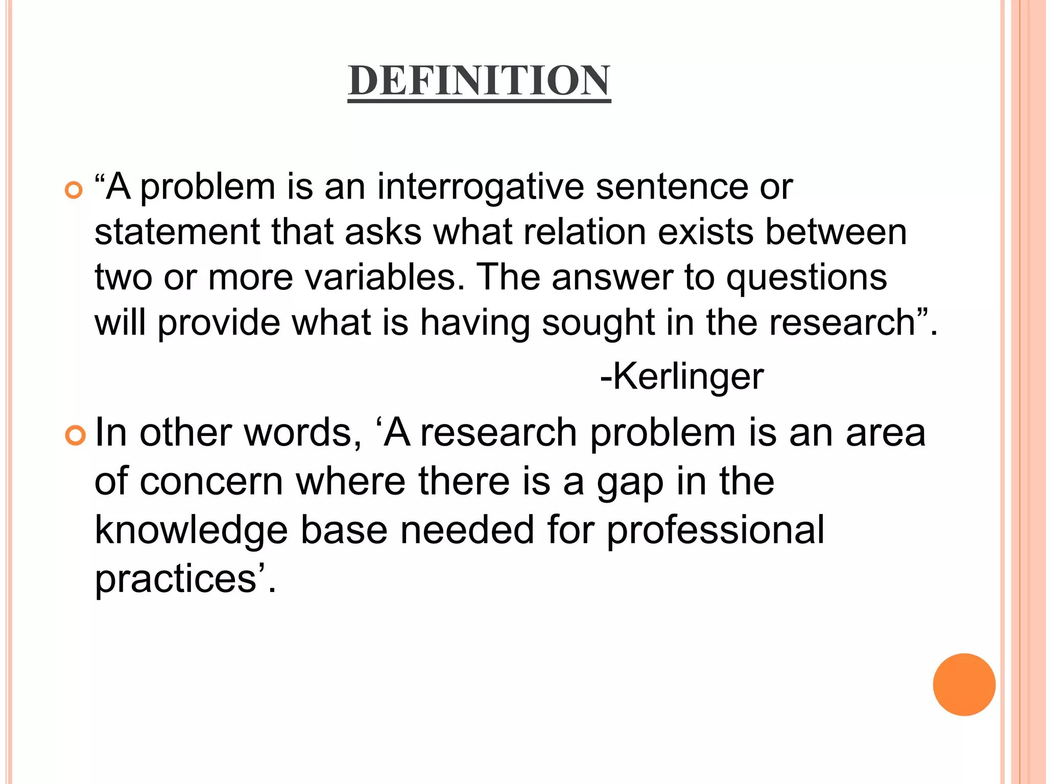 Identification of research problem | PPTX