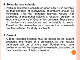 Identification of research problem | PPTX