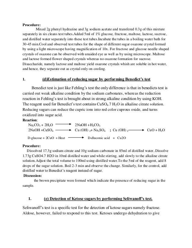 Identification of sugars by molisch (1)