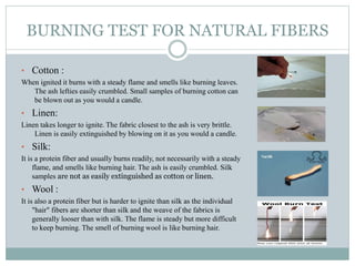 Identification of textile fibers | PPTX
