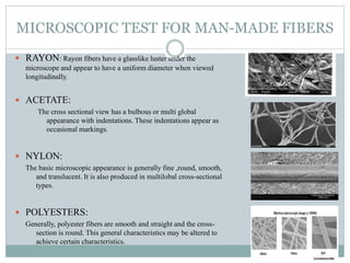 Identification of textile fibers | PPTX