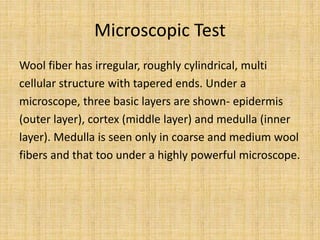 Identification of textile fibers | PPTX