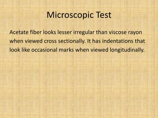 Identification of textile fibers | PPTX