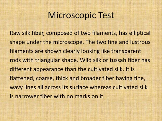 Identification of textile fibers | PPT
