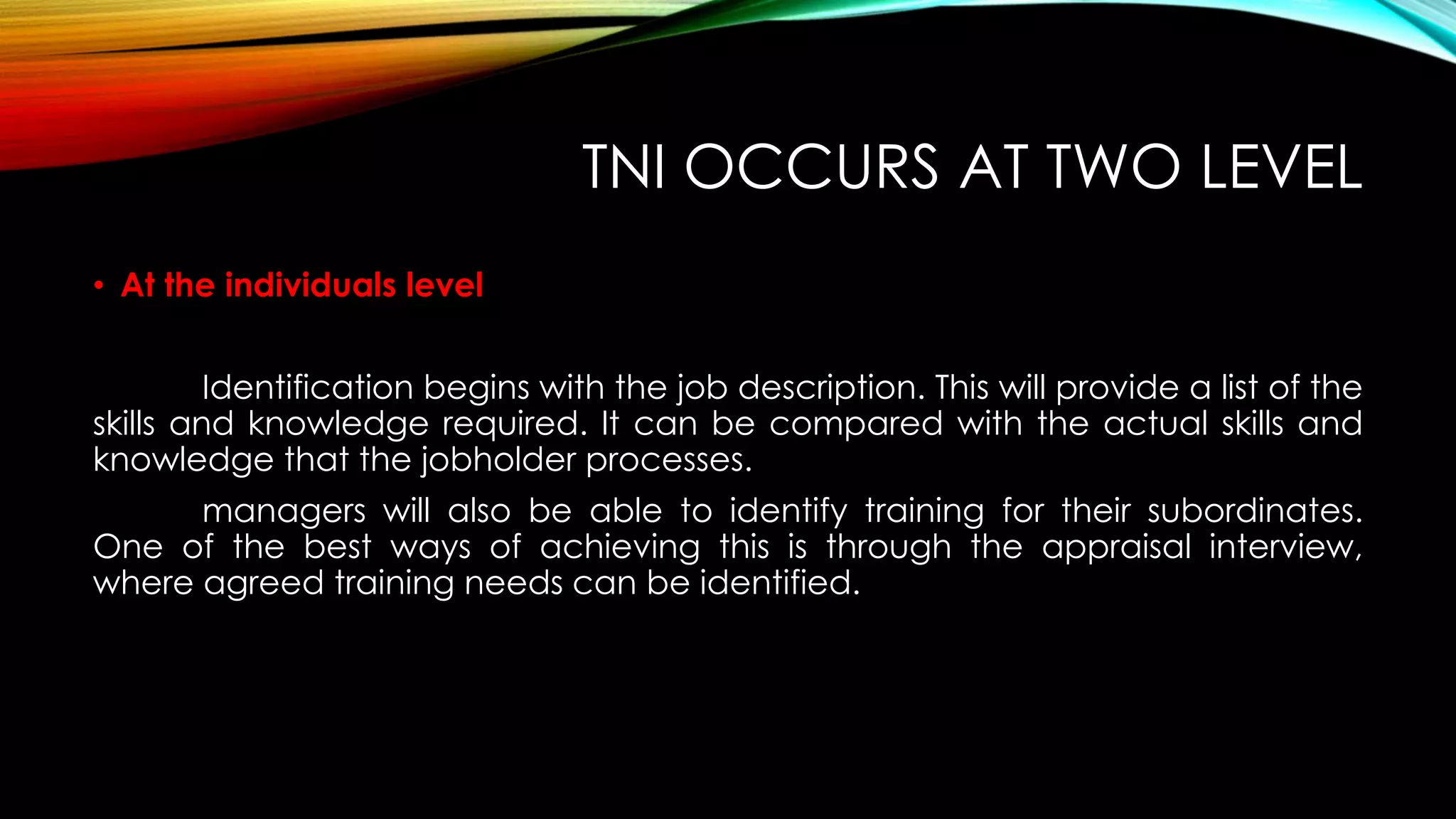 Identification of training and development needs | PPTX