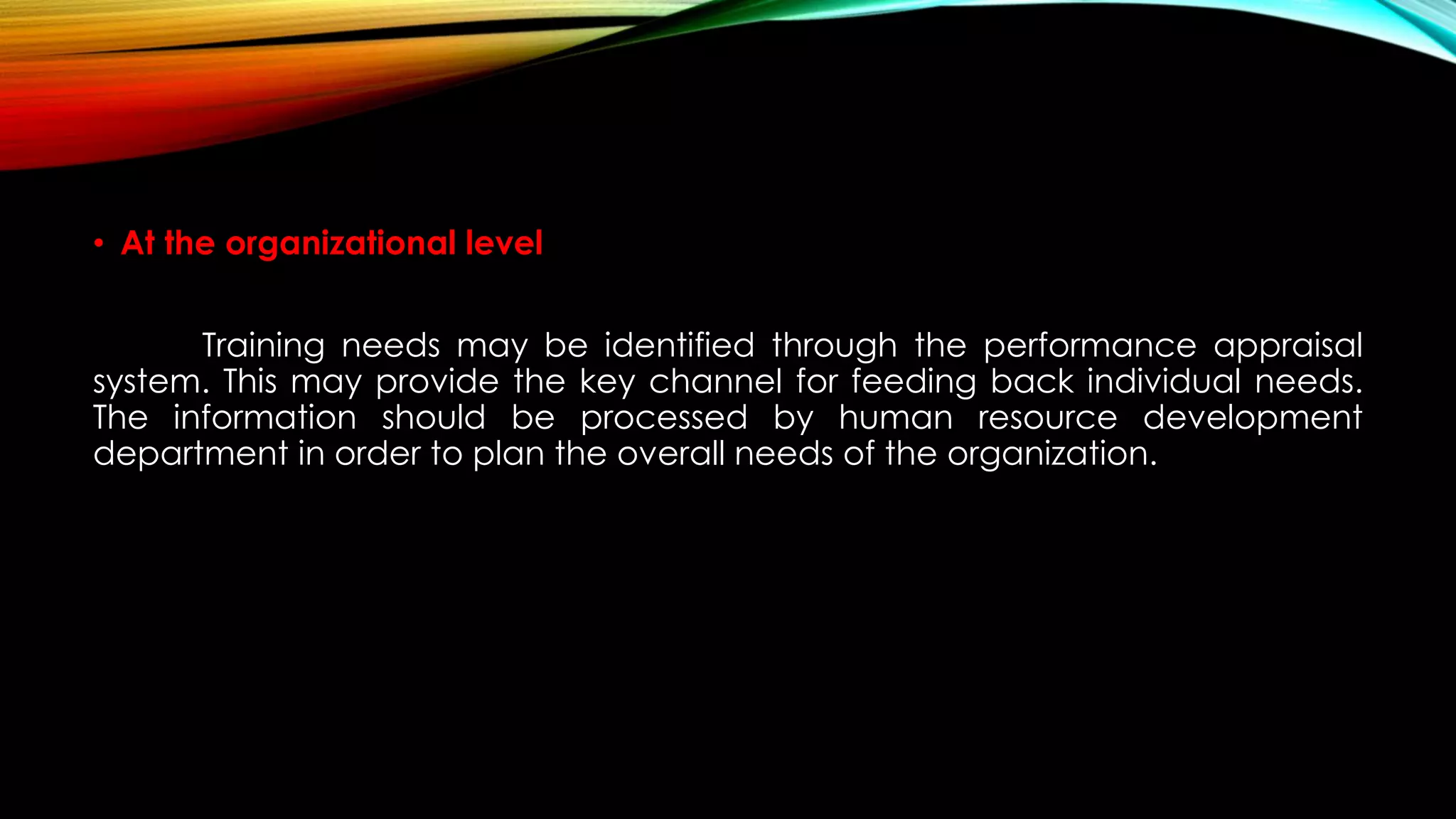 Identification of training and development needs | PPTX