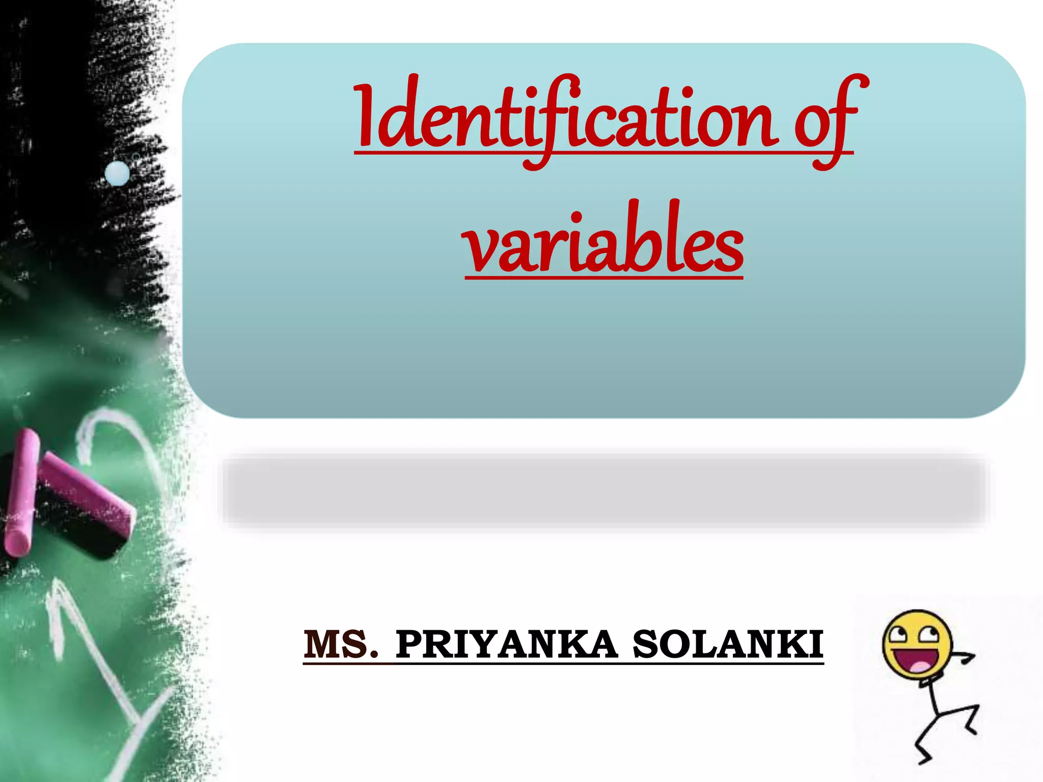 Identification of variables | PPTX