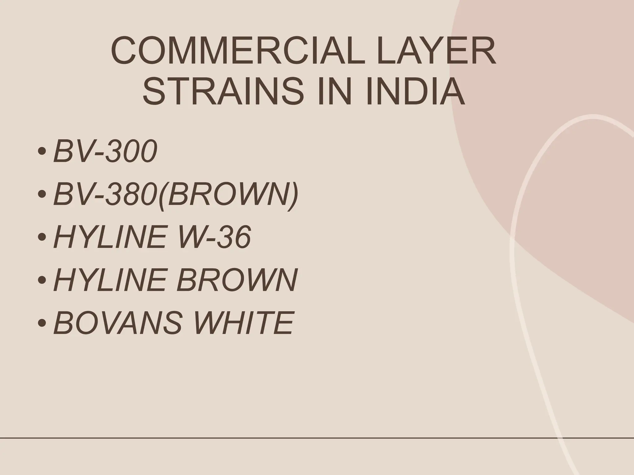IDENTIFICATION OF VARIOUS LAYER STRAINS IN INDIA.pptx