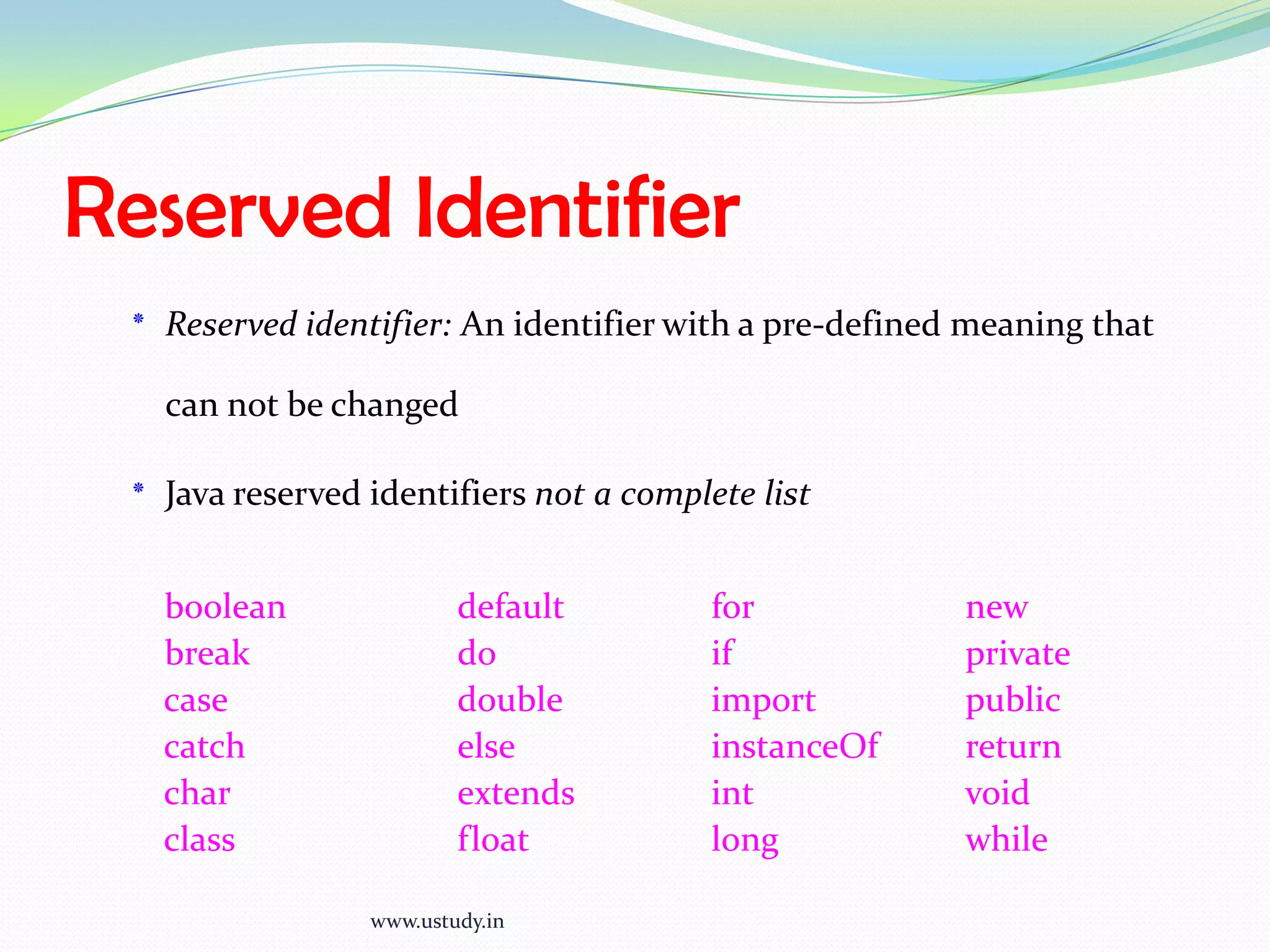 Identifiers | PPTX