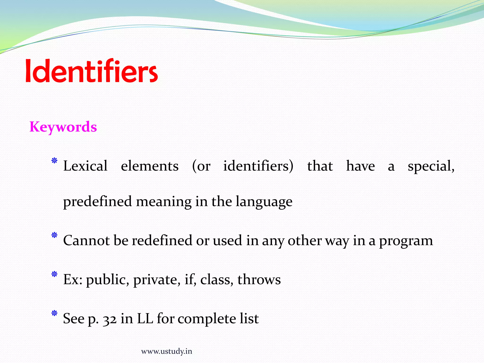 Identifiers | PPTX