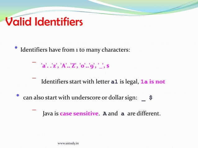 Identifiers | PPTX