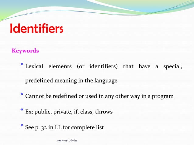 Identifiers | PPTX