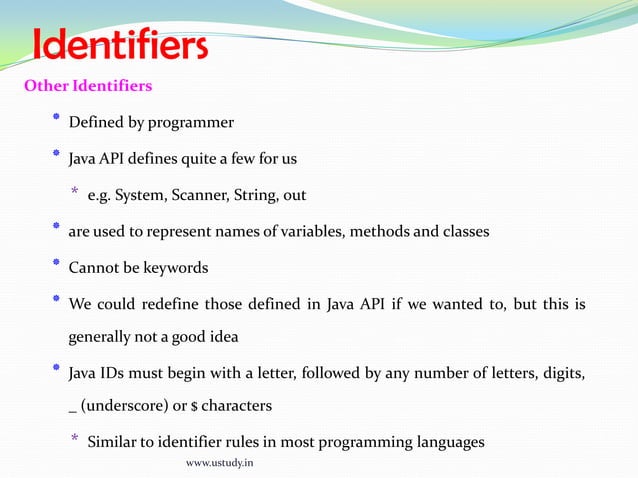 Identifiers | PPTX