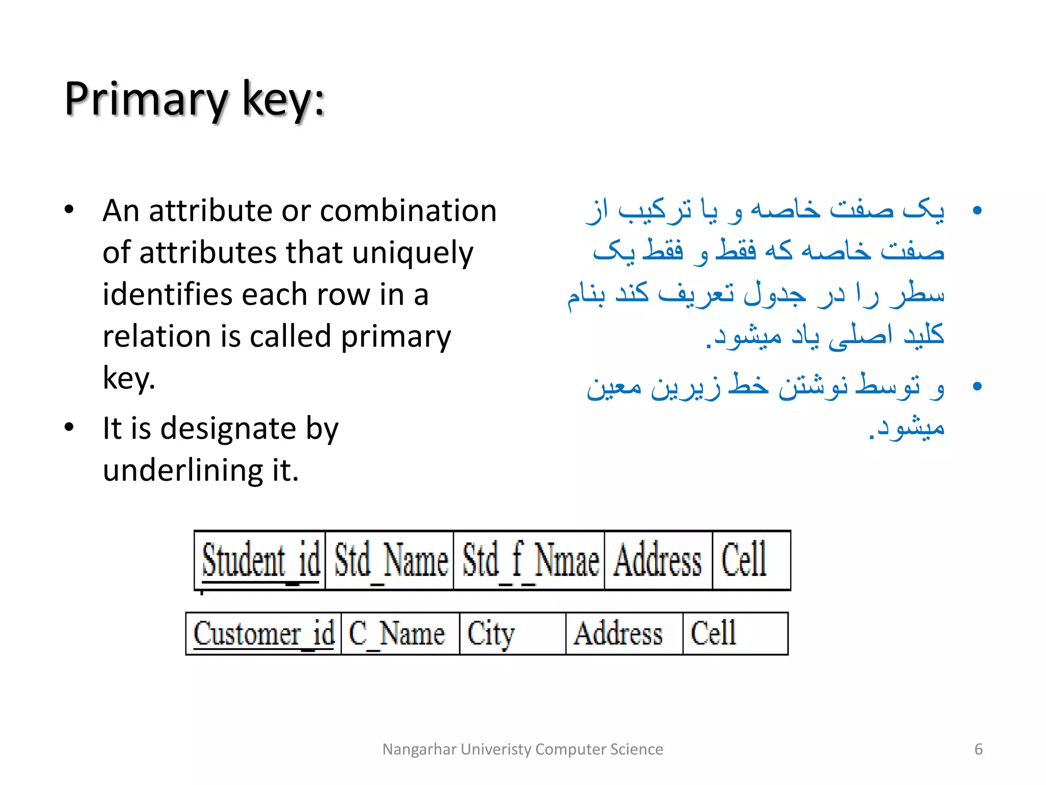 Identifiers in database | PPTX