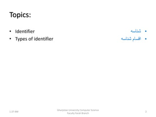 Identifiers in database | PPTX