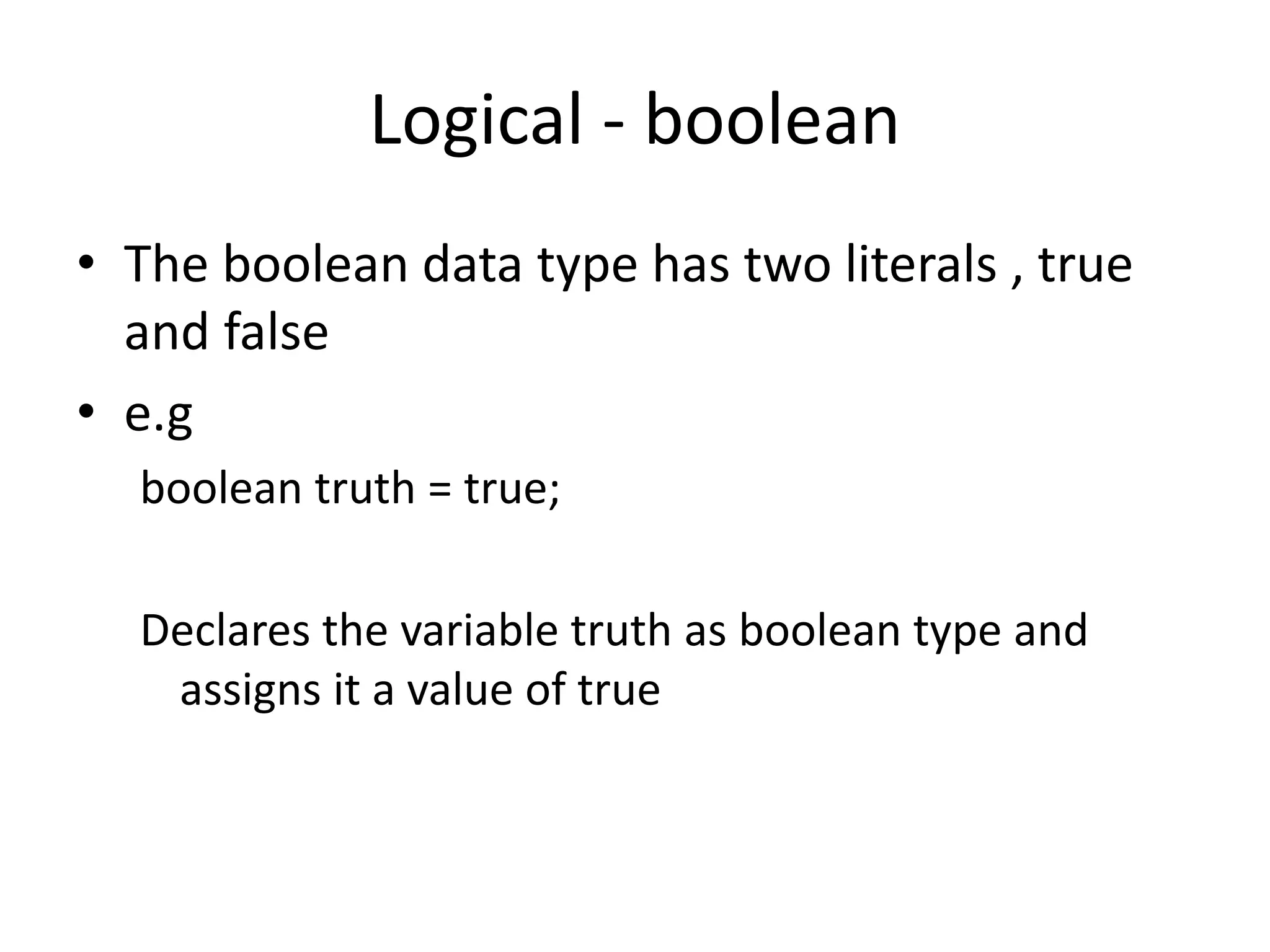 Identifiers, keywords and types | PPTX | Programming Languages | Computing