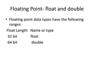 Identifiers, keywords and types | PPTX | Programming Languages | Computing