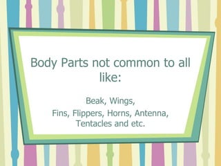 Parts of Animal | PPTX
