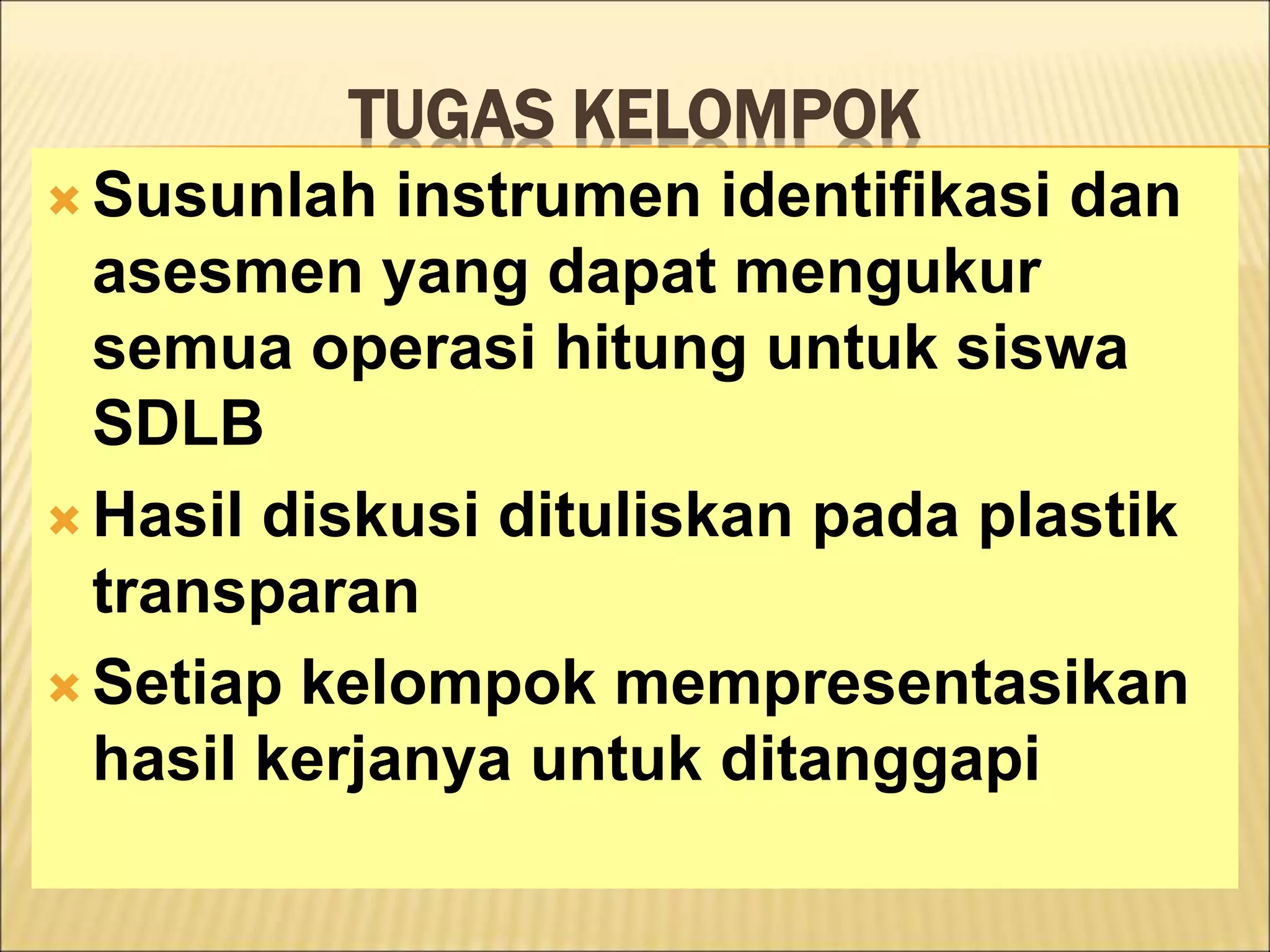 Identifikasi asessmen diskalkulia | PPTX