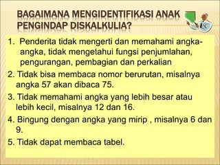 Identifikasi asessmen diskalkulia | PPTX