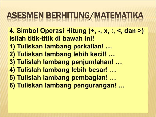 Identifikasi asessmen diskalkulia | PPTX