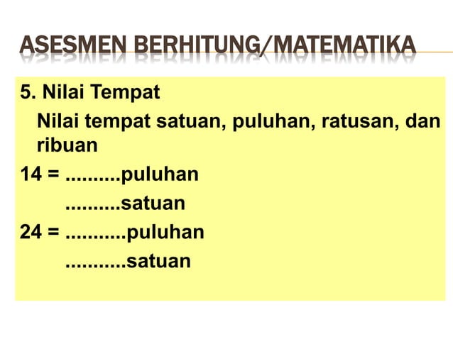 Identifikasi asessmen diskalkulia | PPTX