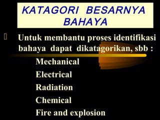 Identifikasi bahaya dan penilaian resiko | PPT