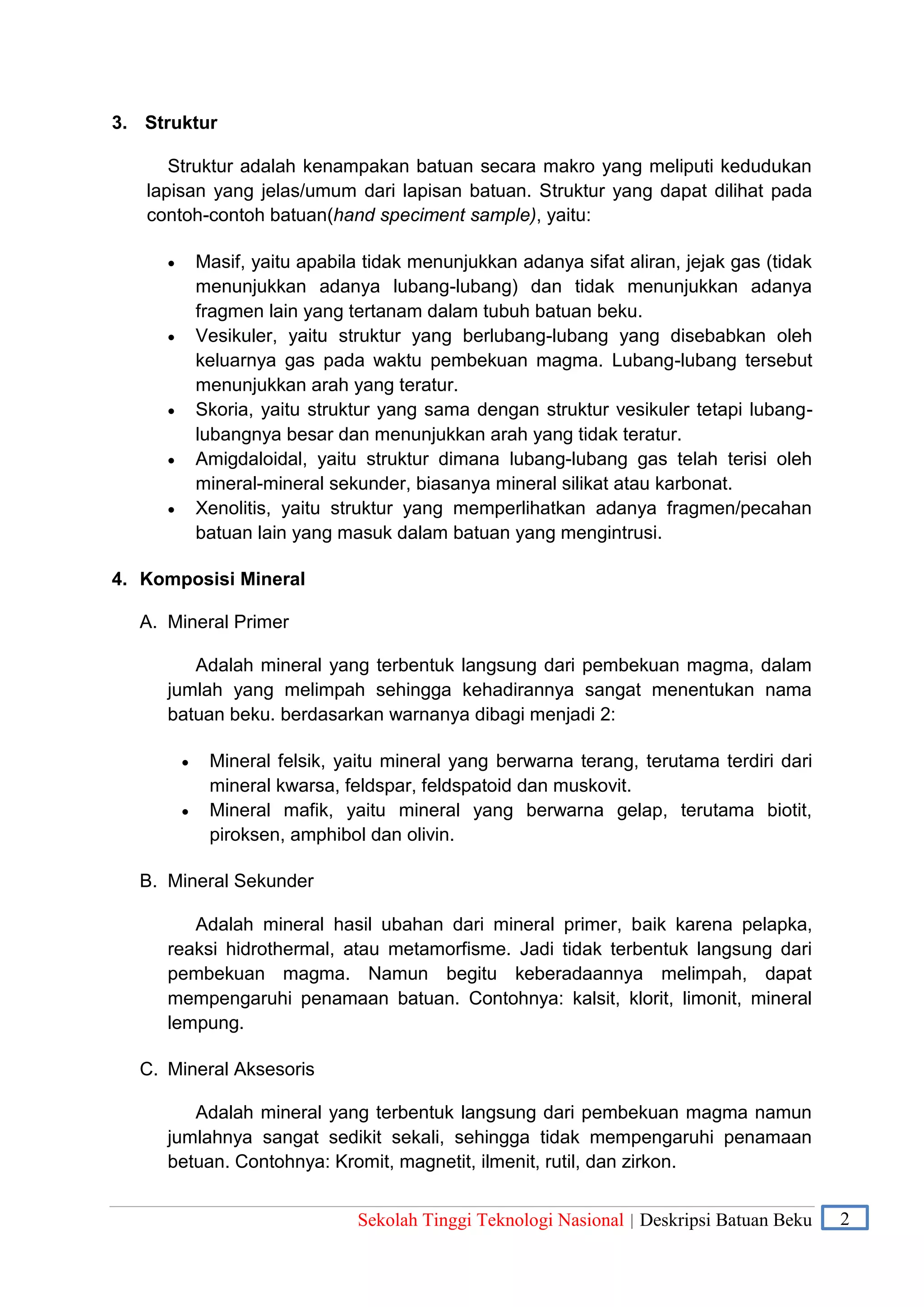 Identifikasi batuan beku | PDF