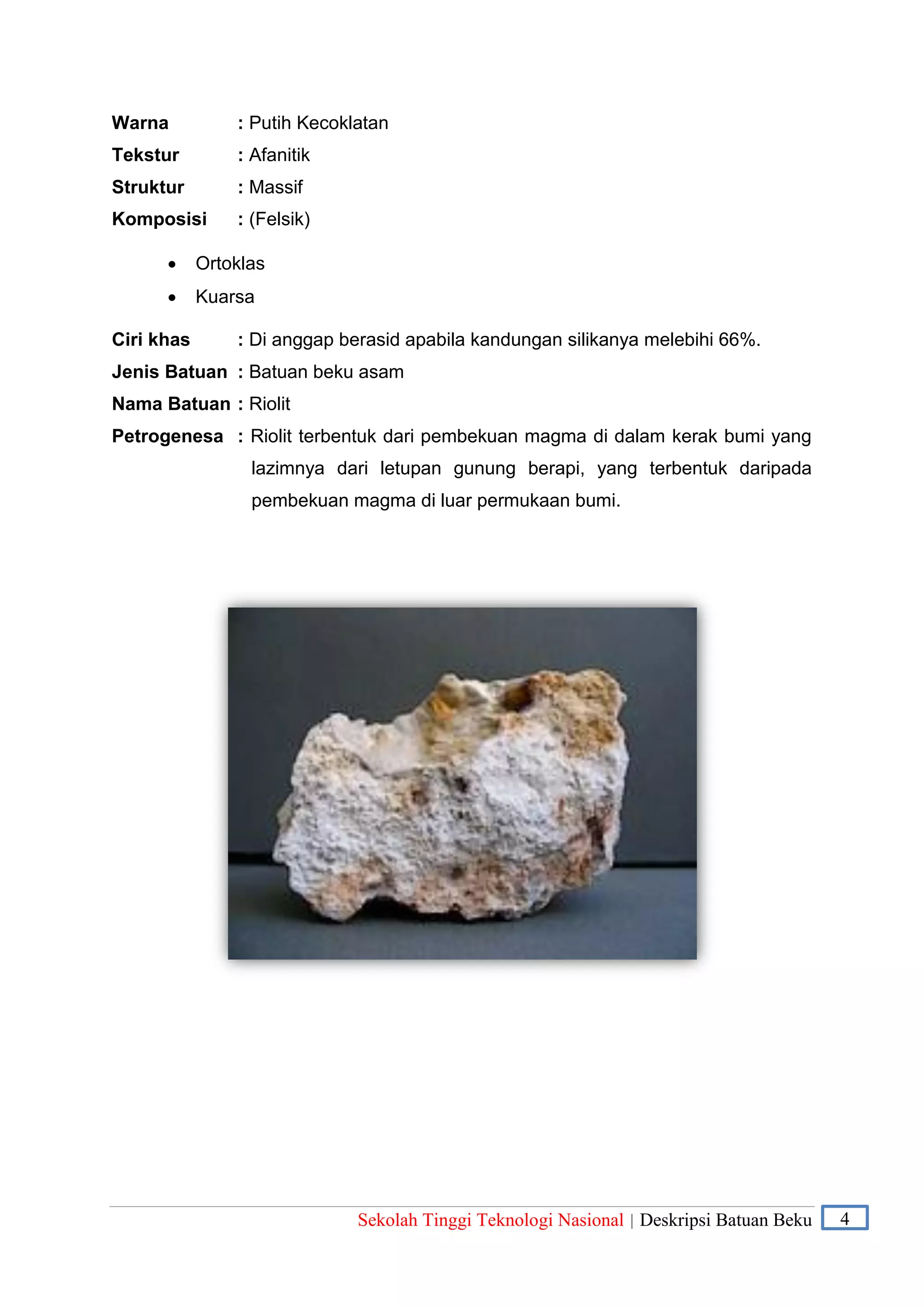 Identifikasi batuan beku | PDF