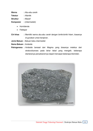 Identifikasi batuan beku | PDF