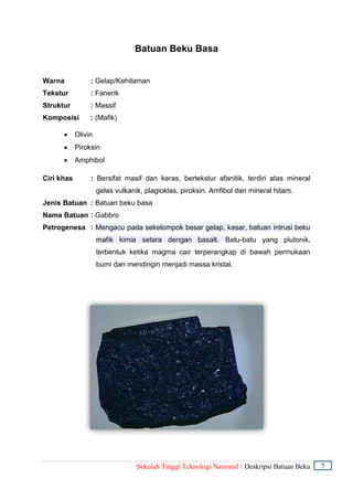 Identifikasi batuan beku | PDF