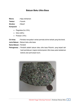 Identifikasi batuan beku | PDF