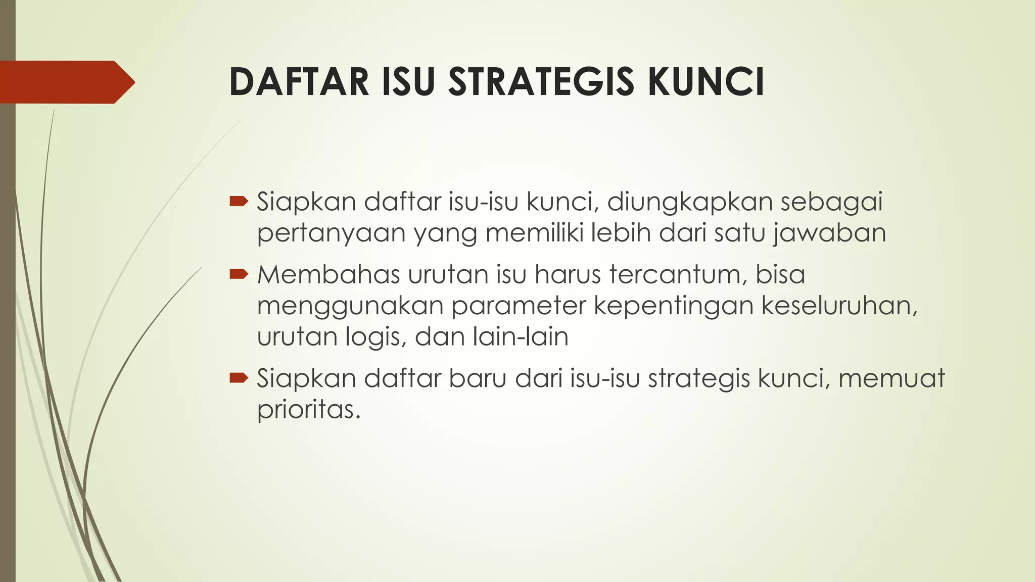 Identifikasi dan kerangka isu strategis | PPTX